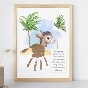 Palm Sunday Handprint Art Craft, Printable Palm Sunday Craft for Kids ...