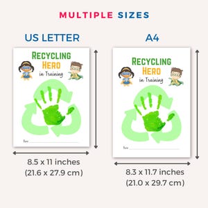 Earth Day Handprint Art Craft for Kids Toddlers, Printable Earth Day ...