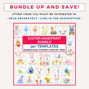 Easter Handprint Art Bundle, Easter Egg Spring Handprint Craft ...