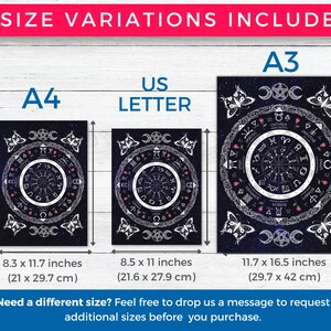 Astrology Chart Wheel of the Year Wicca Grimoire Printable Kit | Witch ...