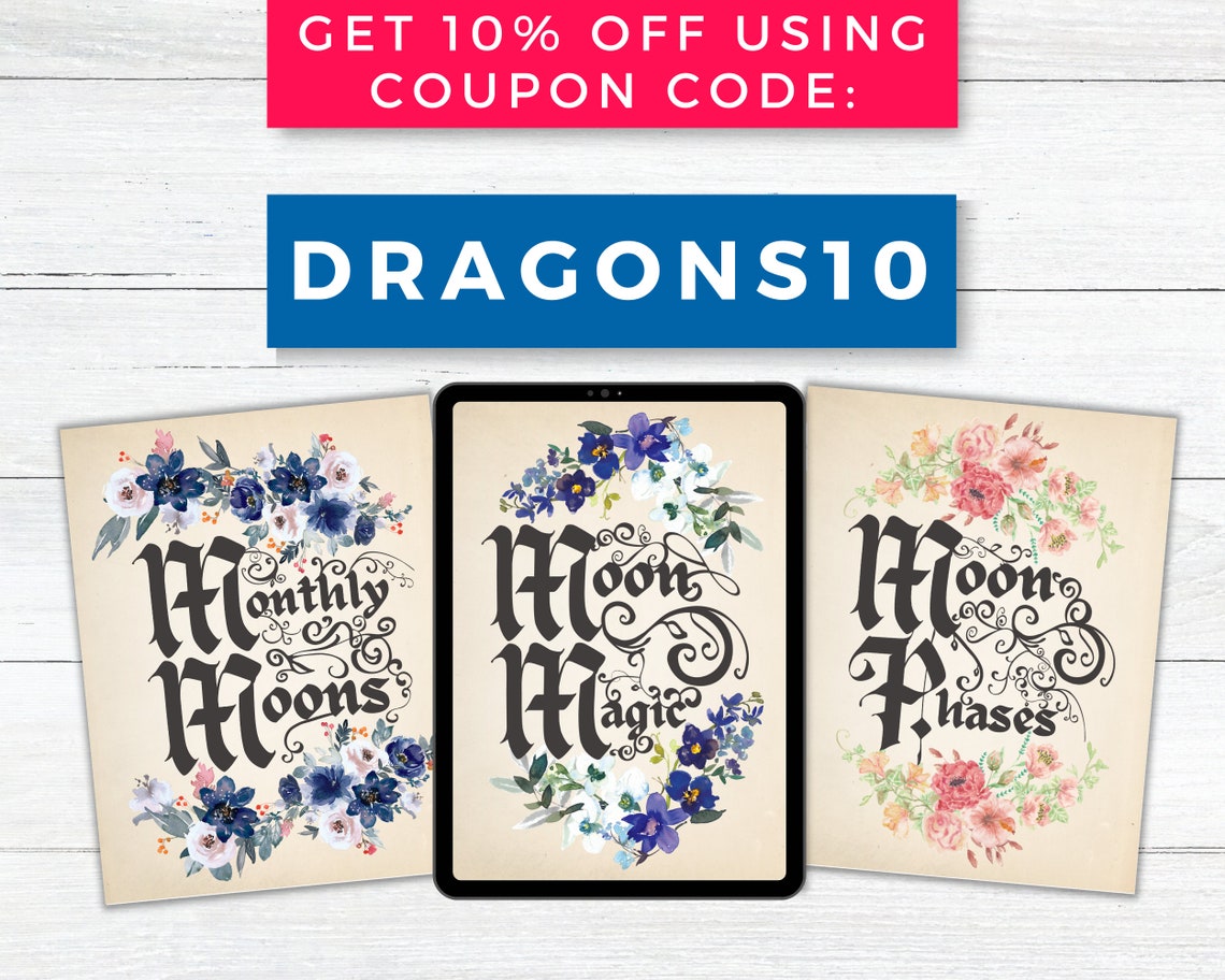 Moon Magick & Witch Moon Phases Calendar Witchcraft - Etsy