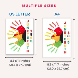 Juneteenth Handprint Printable Craft, Juneteenth Handprint Art, June ...