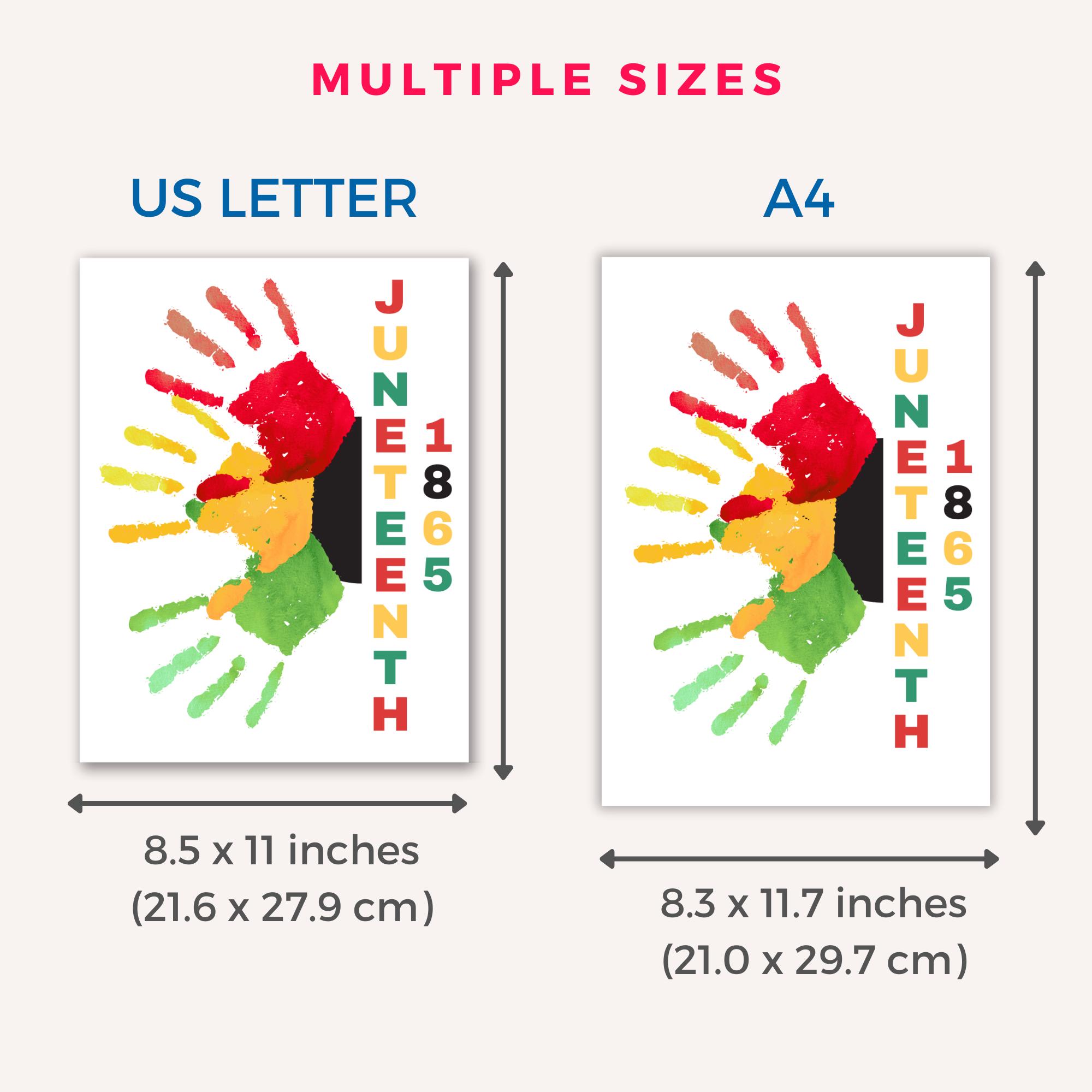 Juneteenth Handprint Printable Craft, Juneteenth Handprint Art, June ...