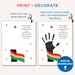 Juneteenth Handprint Printable Craft, Juneteenth Handprint Art, June ...
