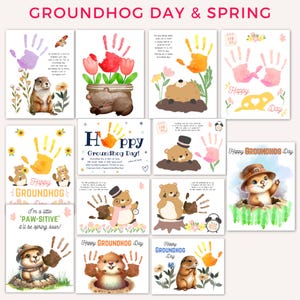 Spring Handprint Art Bundle, Flower Handprint Bouquet Printables ...
