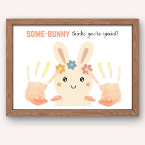 Easter Handprint Craft, Printable Easter Handprint Art for Kids Toddler ...