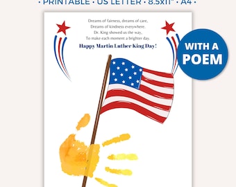 MLK Handprint Craft Printable Martin Luther King Activity for Kids ...