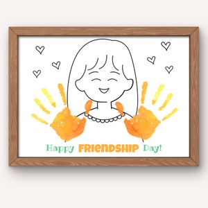 Friendship Day Handprint Craft, Summer Handprint Art, Summer Crafts ...