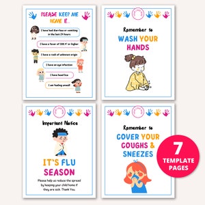 In Home Daycare Sickness Policy Poster, Health and Safety Daycare Forms ...