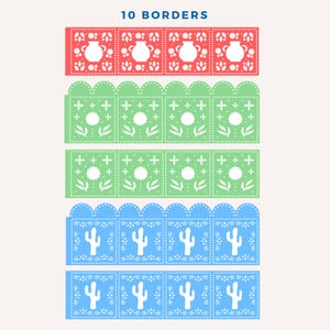 Papel Picado Bulletin Board Borders, Printable Hispanic Heritage Month ...