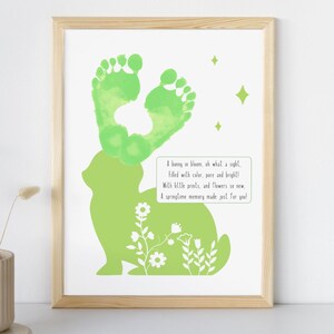 Easter Handprint Craft, Printable Easter Bunny Handprint Art for Kids ...