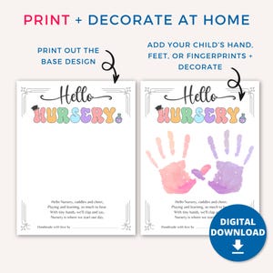 Back to School Handprint Printable Craft, First Day of School Handprint ...