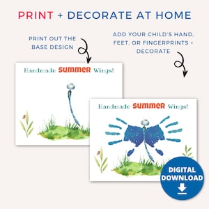 Summer Handprint Printable Craft, Summer Handprint Art, Summer Crafts ...