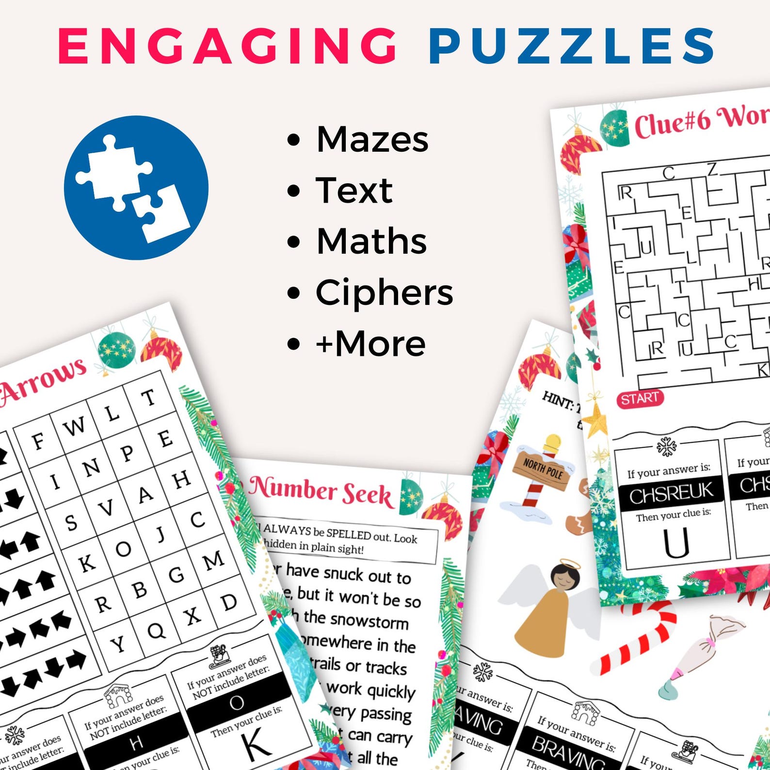 Christmas Escape Room for Kids, Printable Escape Room, DIY Escape Room ...