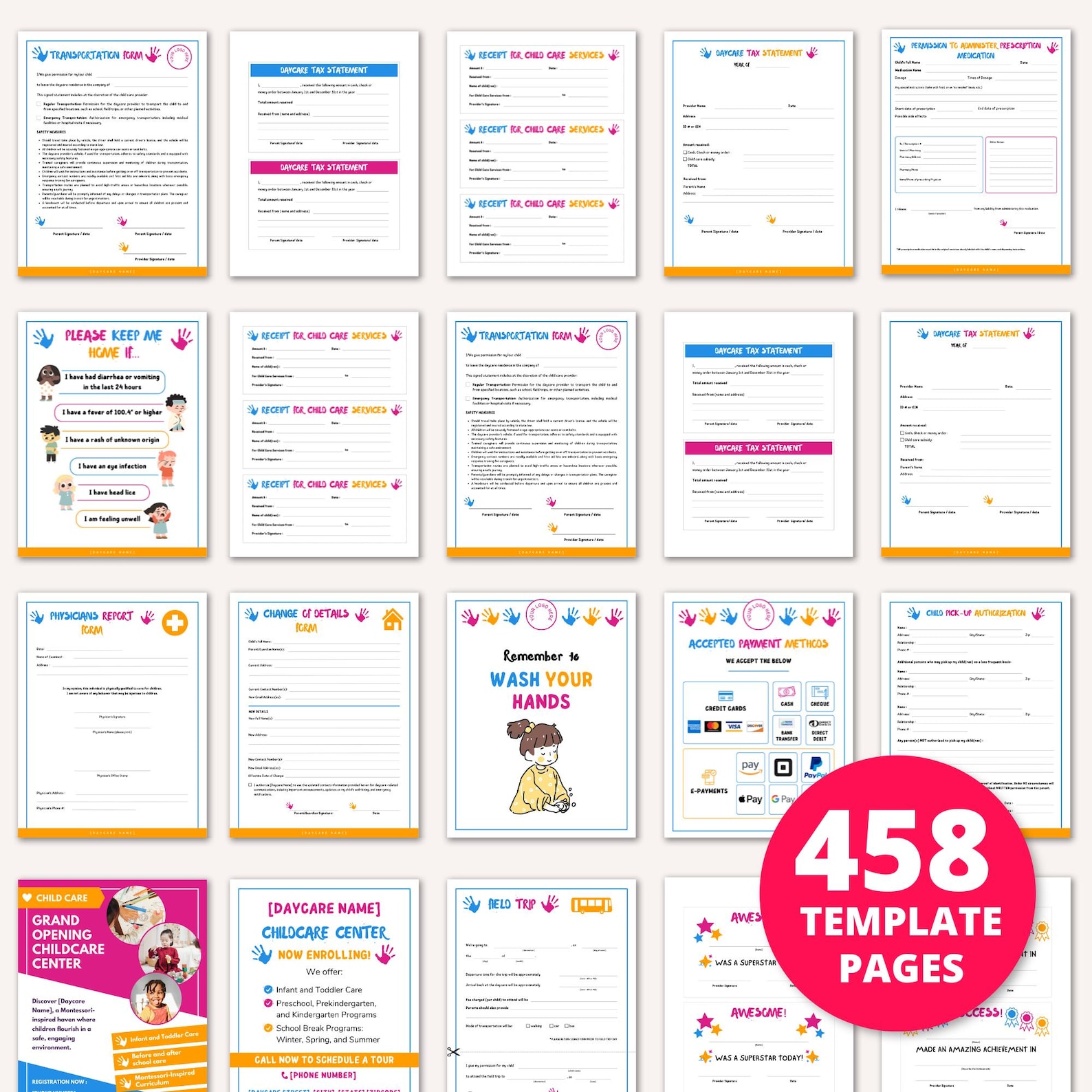 Daycare Starter Kit, Daycare Forms, Daycare Contract Template ...
