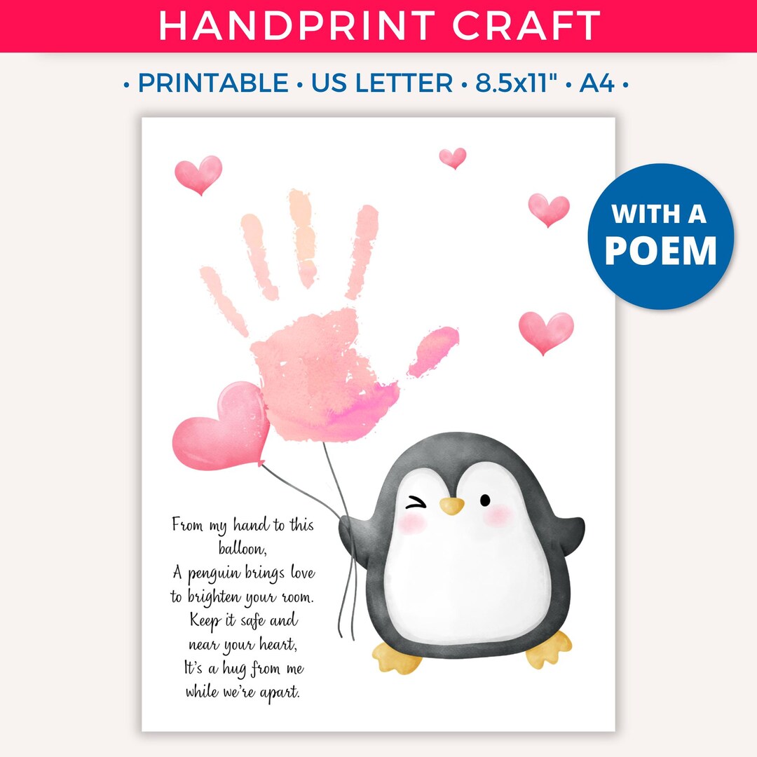 Happy Valentines Handprint Craft Bundle, Valentine's Day Handprint Art ...