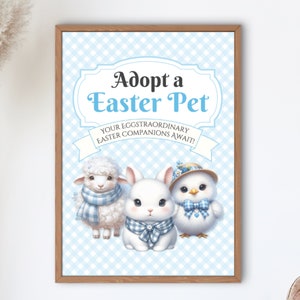 Easter Adopt a Pet Party Favors Printables, Easter Pet Adoption Party ...