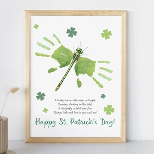 St Patricks Day Handprint Craft, DIY Printable Art for Kids, Toddler ...