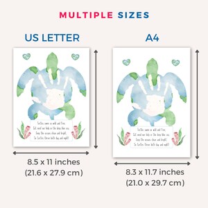 Turtle Earth Day Handprint Craft Art for Kids Toddler, Printable DIY ...
