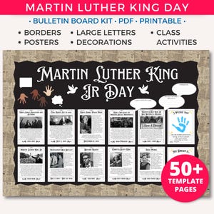 MLK Day, Martin Luther King Jr Day Bulletin Board Kit, Black History ...