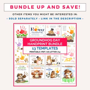 Groundhog Day Handprint Printable Craft, Groundhog Day Craft Activity ...