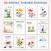 Spring Handprint Art Bundle, Flower Handprint Bouquet Printables ...