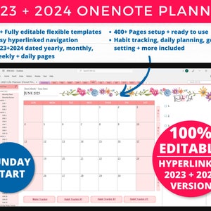 Onenote Planner, Onenote Template, Onenote Planner 2023 2024 for ...