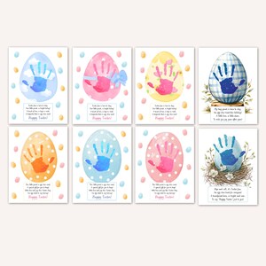 Easter Handprint Art Craft, Easter Egg, Spring Handprint, Footprint DIY ...