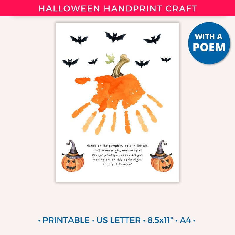 Halloween Handprint Craft - Etsy