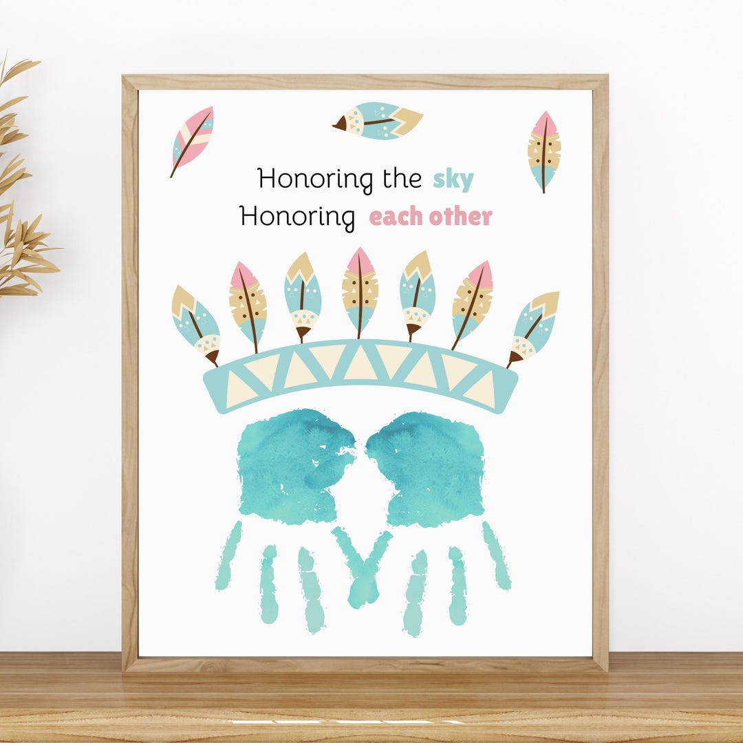 Native American Handprint Crafts Art for Kids, Native American Heritage ...