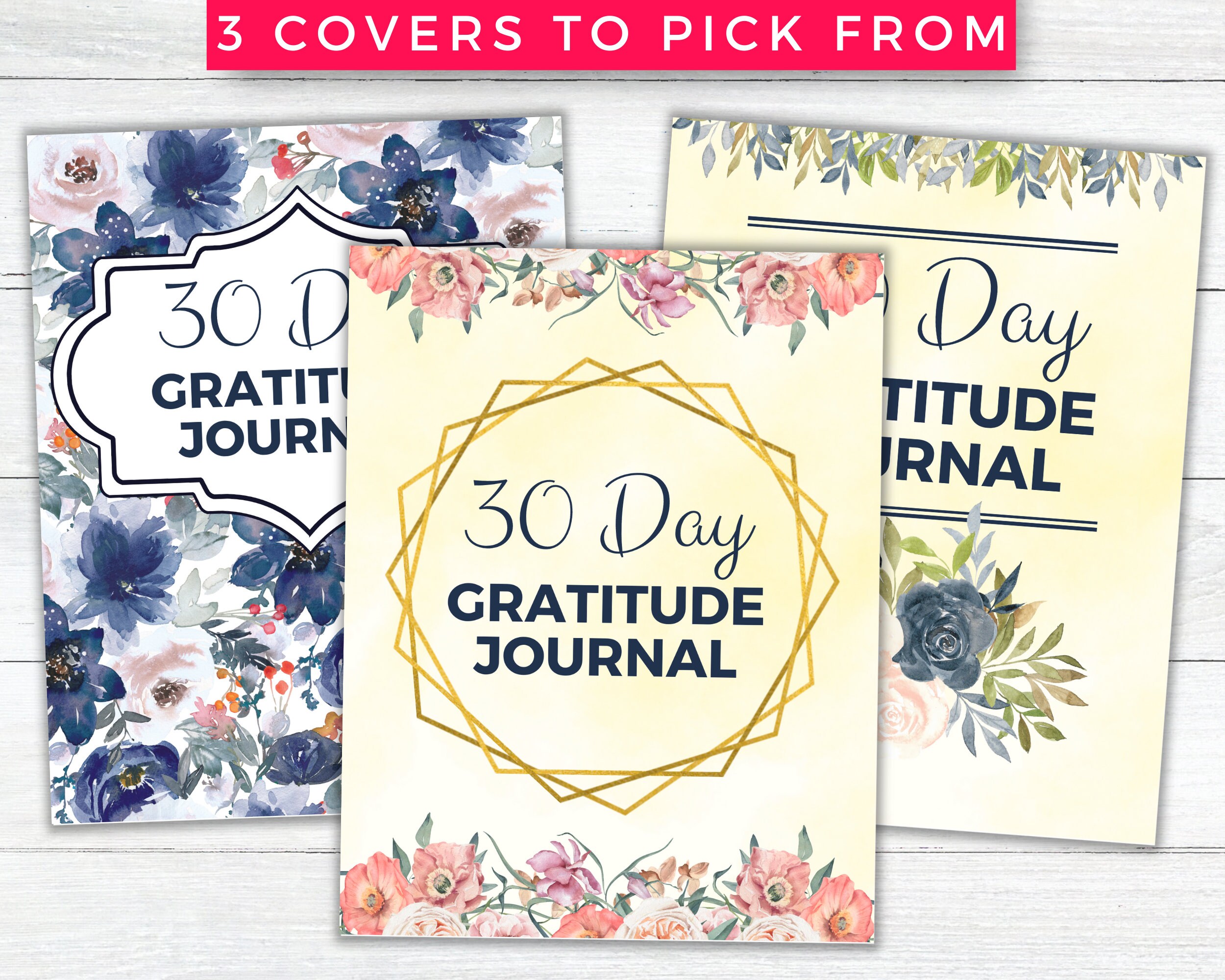 30 Day Gratitude Journal Printable Gratitude Journal Prompts, Gratitude ...