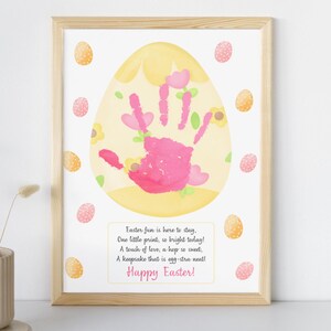 Easter Handprint Art Bundle, Easter Egg Spring Handprint Craft ...