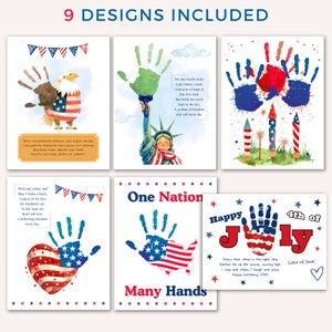 4th of July Handprint Printable Craft, 4th of July Handprint Art ...