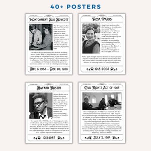 MLK Day Bulletin Board Posters, Martin Luther King Jr Day Printable ...