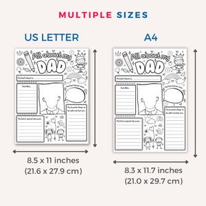 All About My Dad, Fathers Day Printable Craft, My Daddy Poem Kids ...