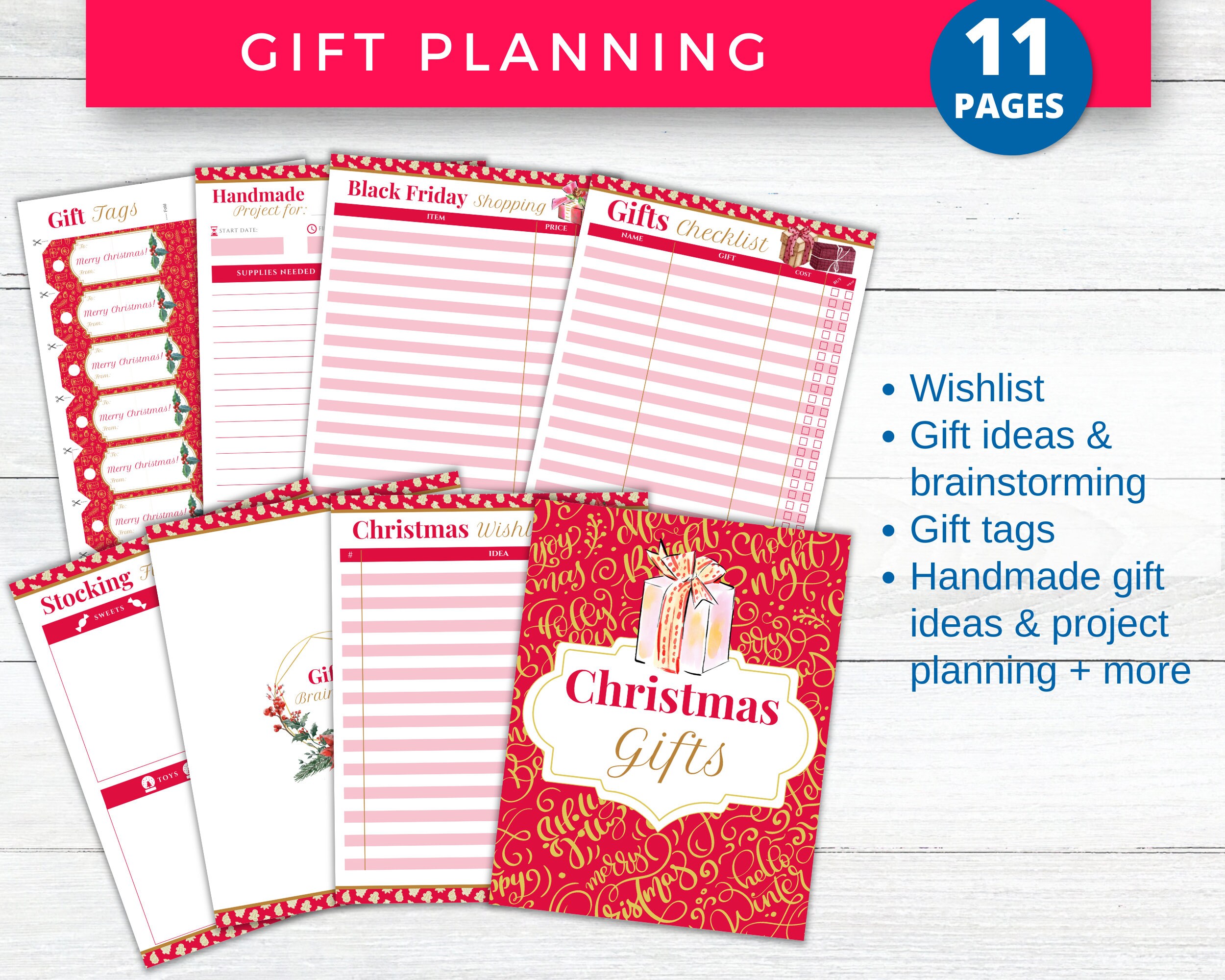 Christmas Planner Printables & Inserts Bundle | Holiday Planner, Party ...
