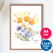 Spring Handprint Art Bundle, Flower Handprint Bouquet Printables ...