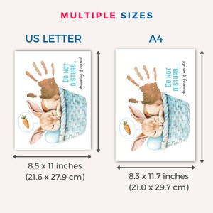 Spring Handprint Craft, Printable Easter Bunny Handprint Art for Kids ...