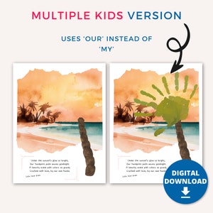 Summer Handprint Printable Craft, Summer Handprint Art, Summer Crafts ...