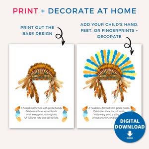 Native American Heritage Month Handprint Art, Fall Handprint Craft ...