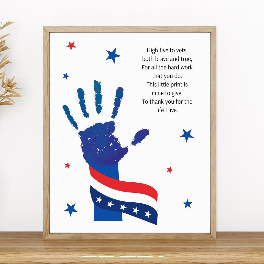 Veterans Day Handprint Art Bundle, Veterans Day Handprint Craft ...