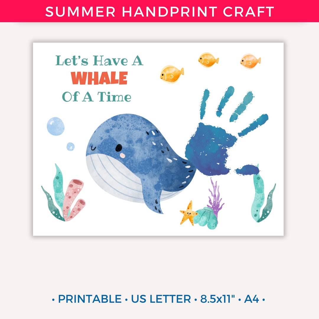 Summer Handprint Printable Craft, Summer Handprint Art, Summer Crafts ...