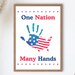 Patriotic Handprint Printable Craft, Labor Day Handprint Art, Workers ...
