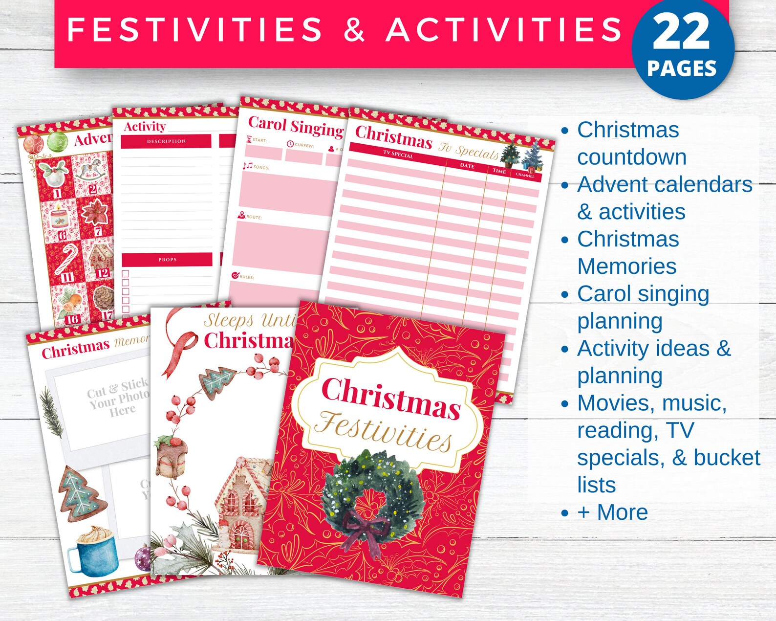 Christmas Planner Printables & Inserts Bundle | Holiday Planner, Party ...