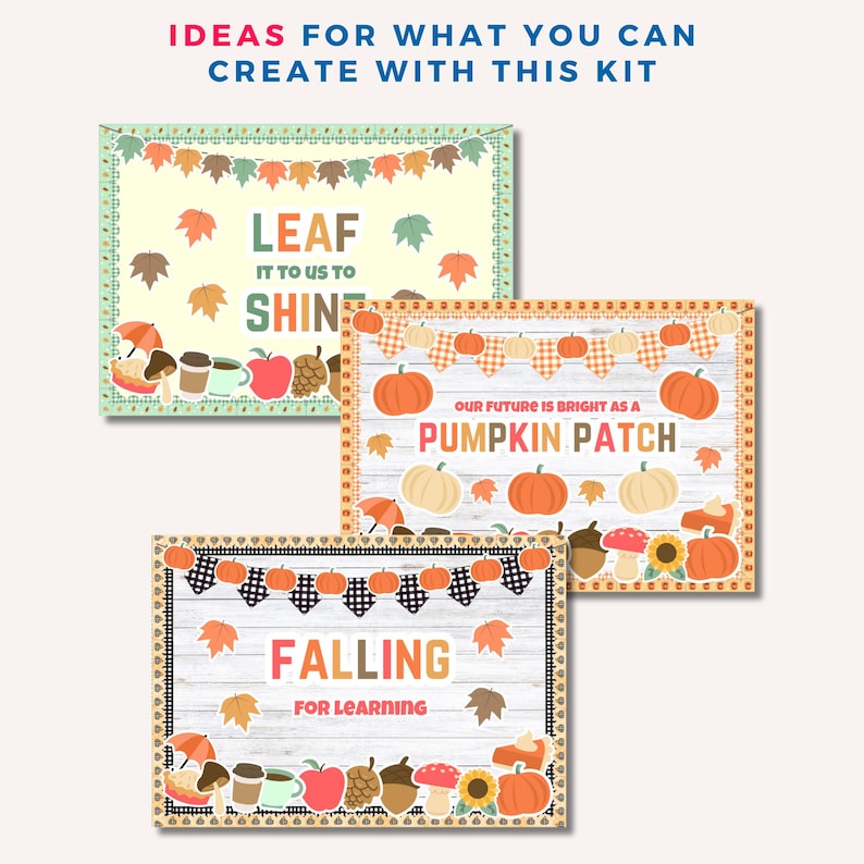 Fall Bulletin Board Kit, Fall Classroom Decor, Halloween Bulletin Board ...