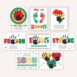 Juneteenth Handprint Printable Craft, Juneteenth Handprint Art, June ...