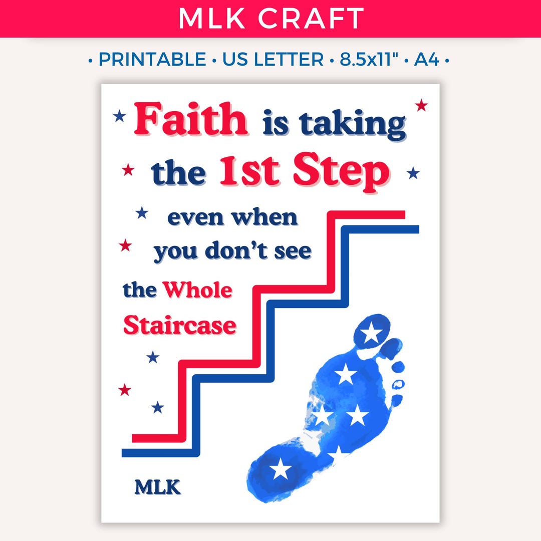 MLK Handprint Craft Printable, Martin Luther King Day Handprint Art for ...