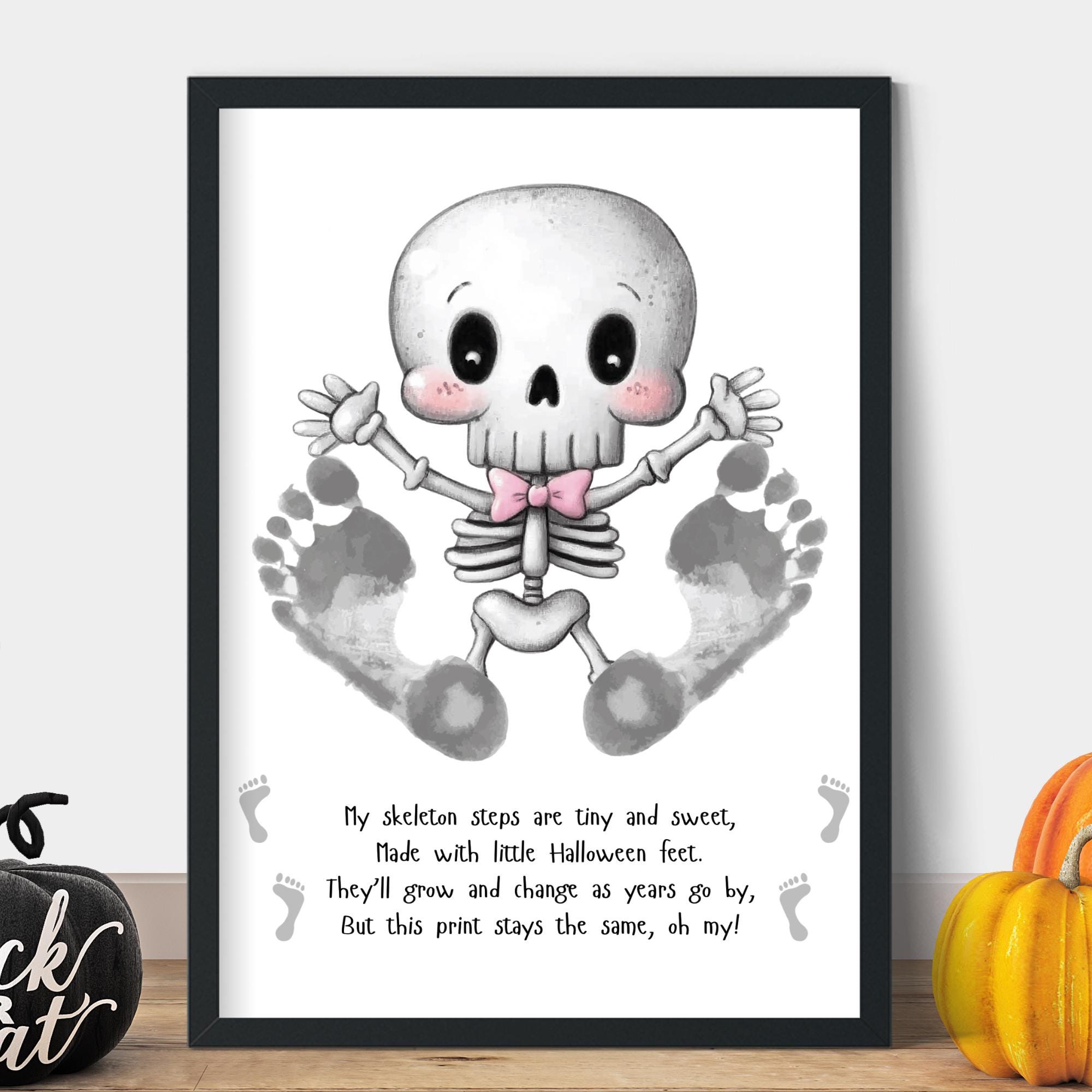 Halloween Handprint Art, Halloween Handprint Craft, Skeleton Handprint ...