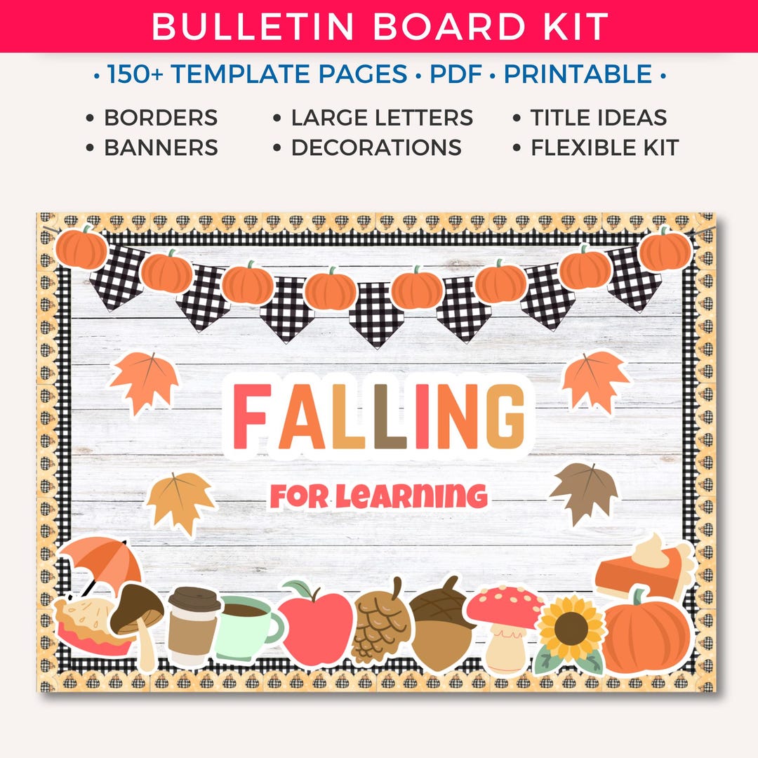 Fall Bulletin Board Kit, Fall Classroom Decor, Halloween Bulletin Board ...