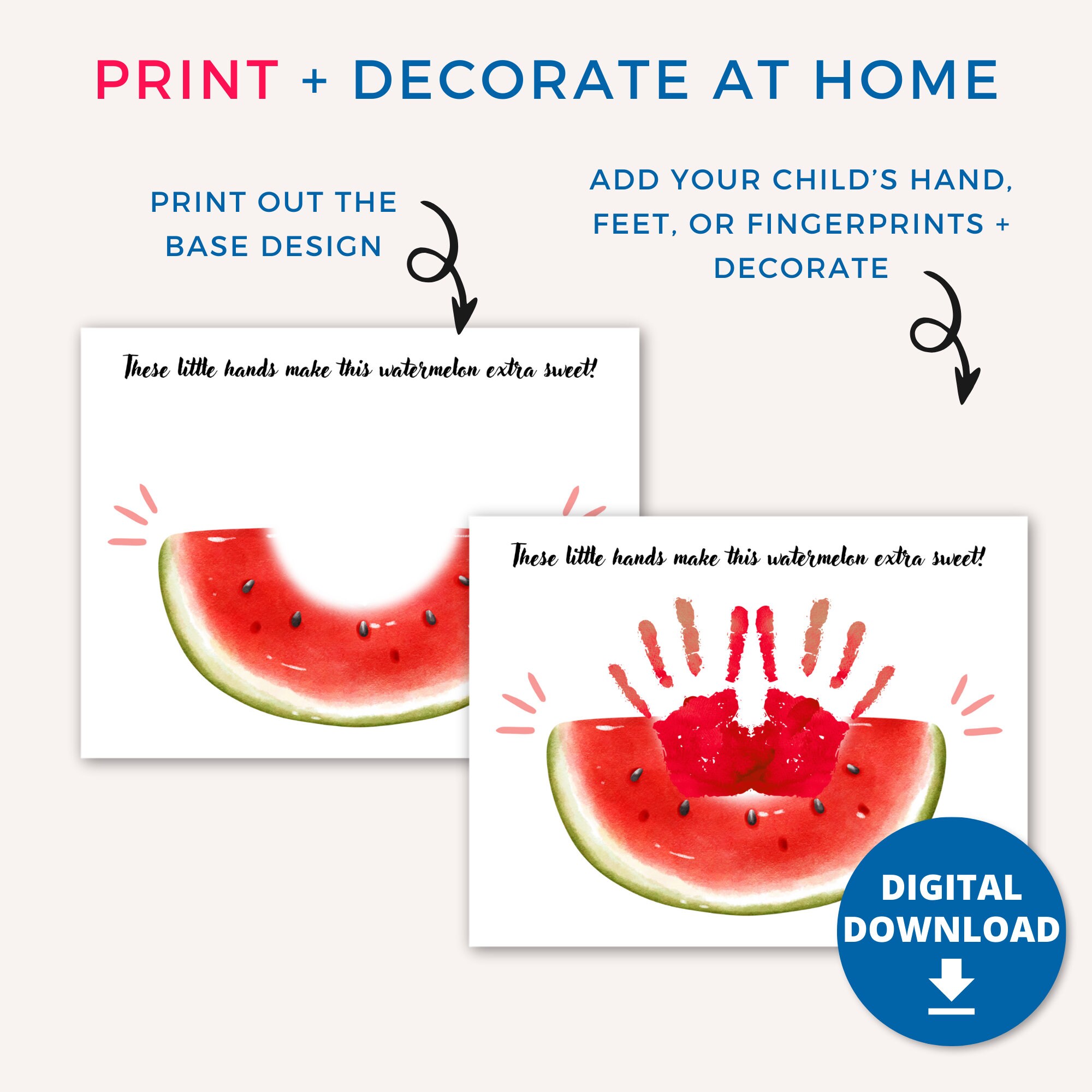 Summer Handprint Craft, Summer Handprint Art, Summer Crafts Handprint ...